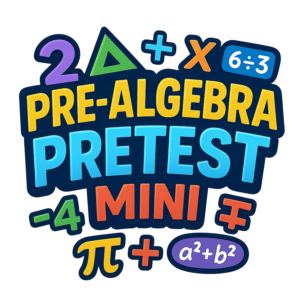 Pre-Algebra Pretest Mini - Custom Trivia Quiz Maker